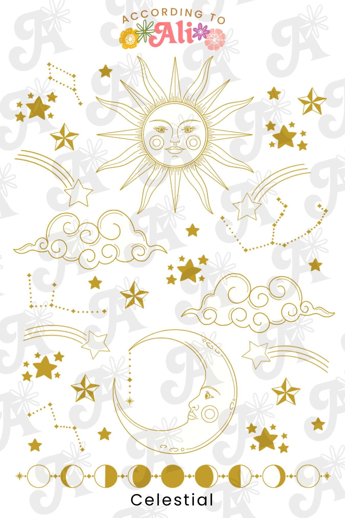 Celestial Sticker Sheet – according to ali