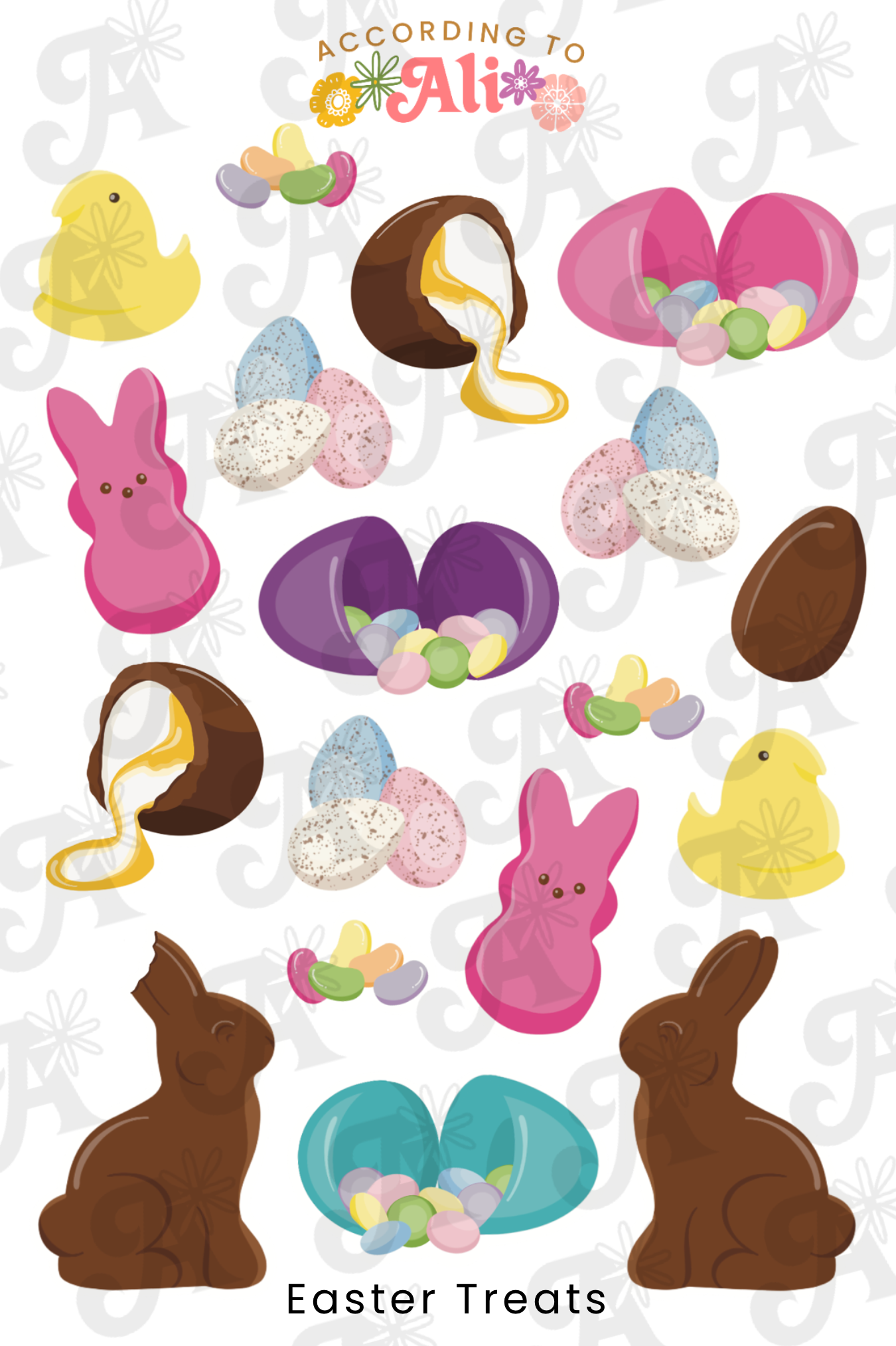 Easter Treats Sticker Sheet – according to ali