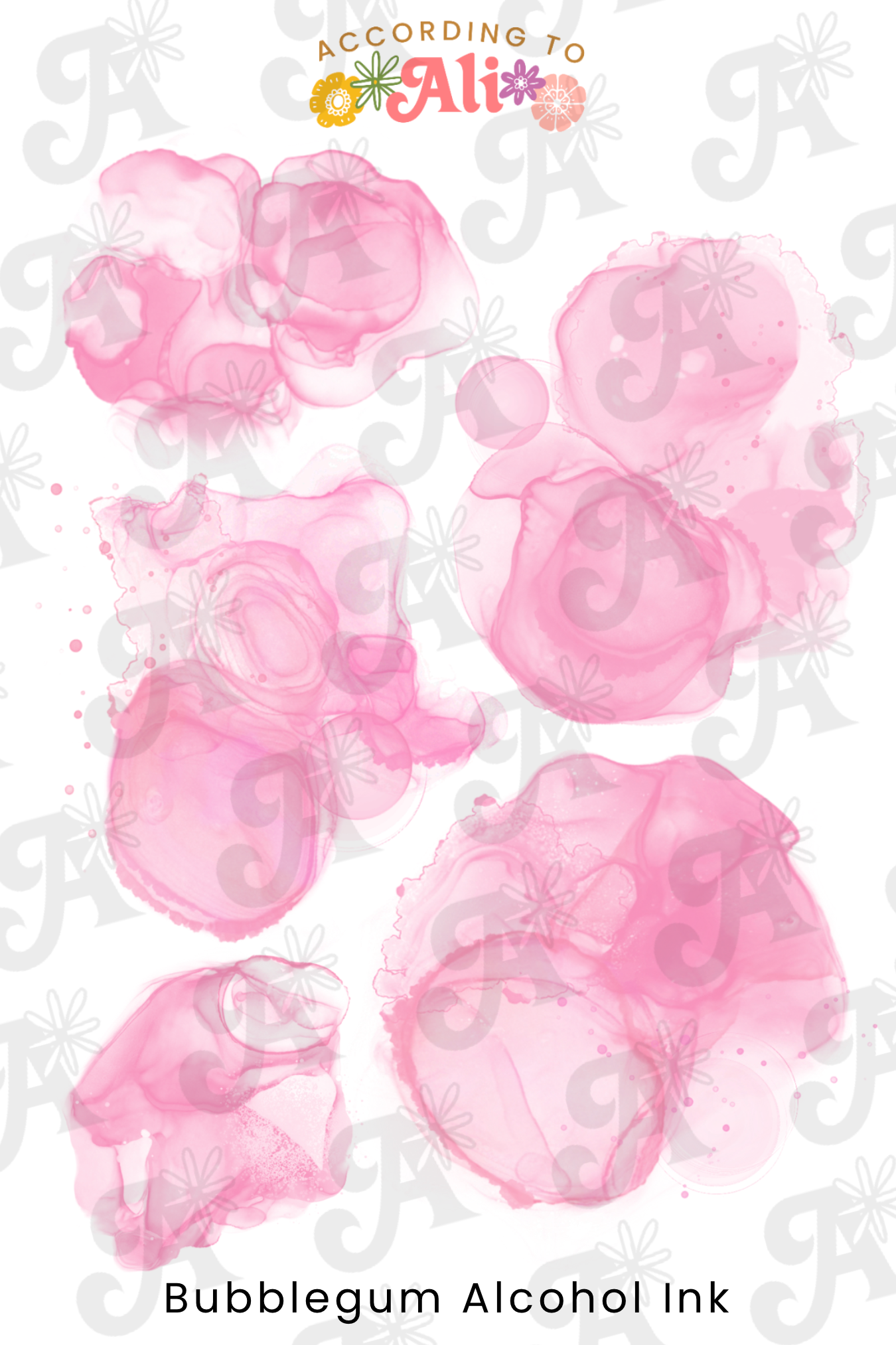 Bubblegum Alcohol Ink Sticker Sheet – according to ali
