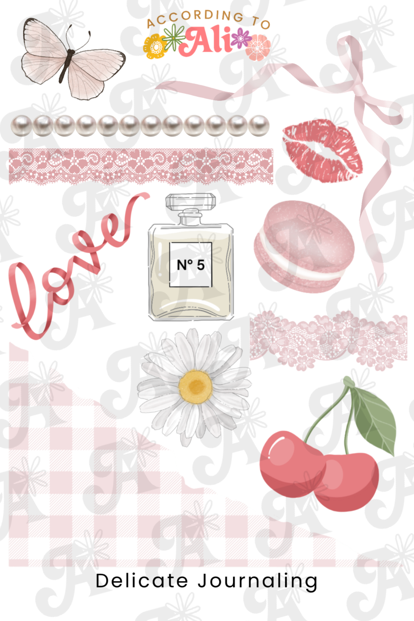 Delicate Journaling Sticker Sheet – according to ali