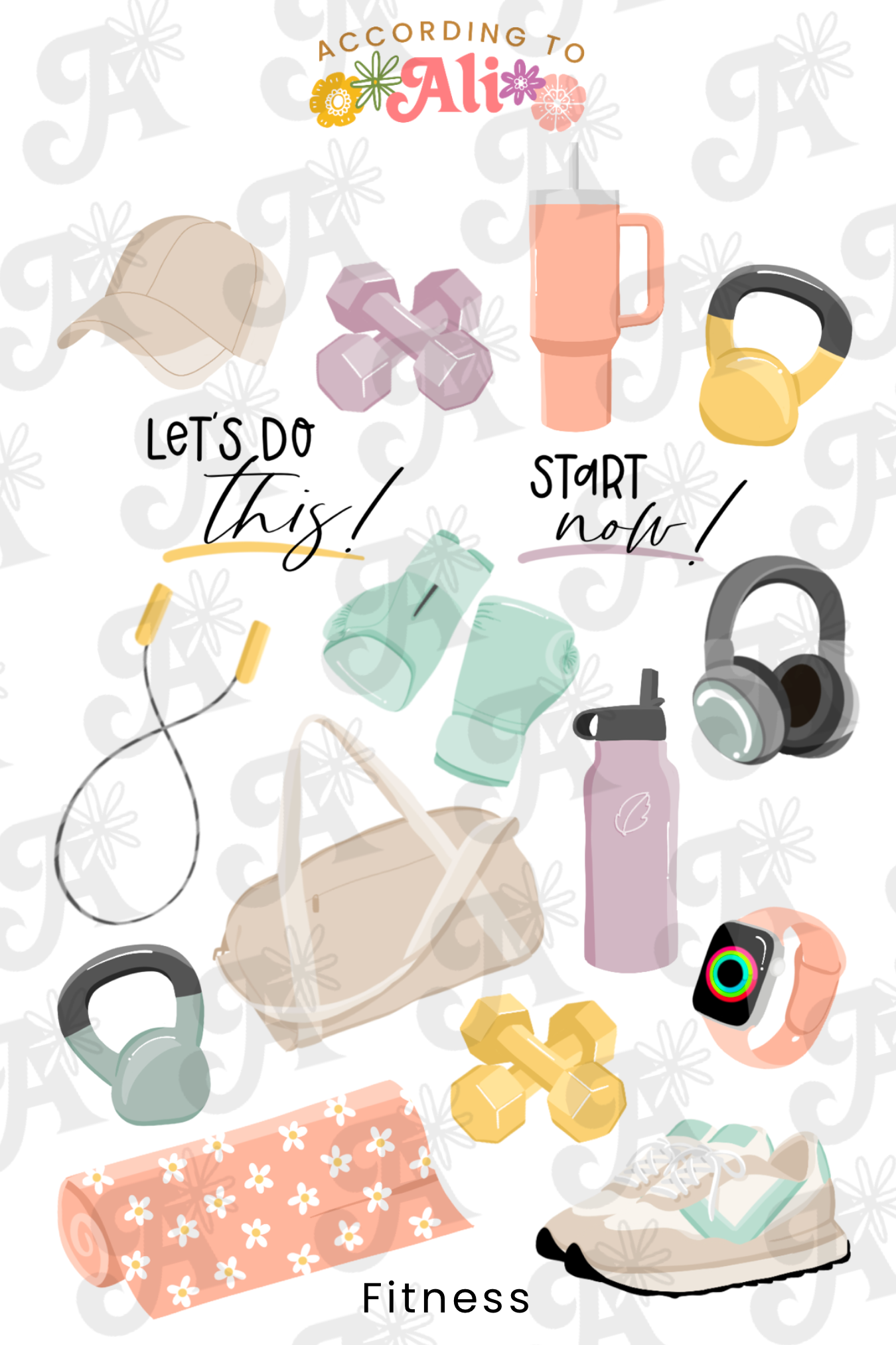 Fitness Goals Sticker Sheet – according to ali