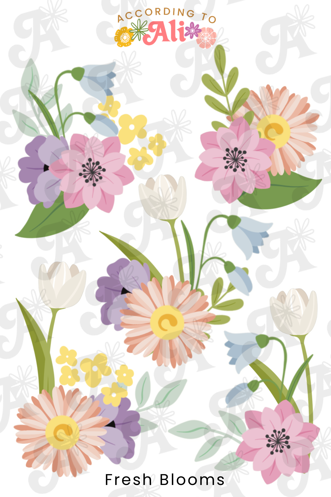 Fresh Blooms Sticker Sheet – according to ali