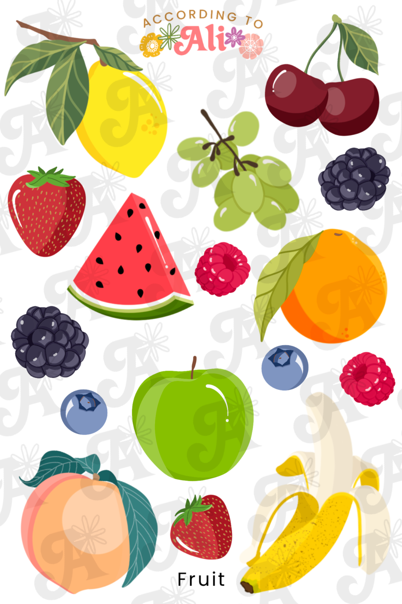 Fruit Sticker Sheet – according to ali