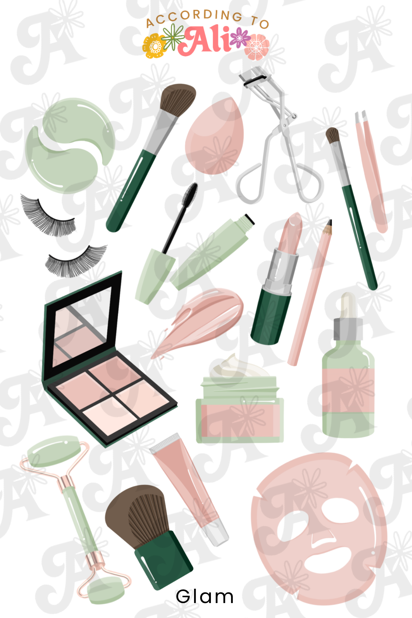 Glam Sticker Sheet – according to ali