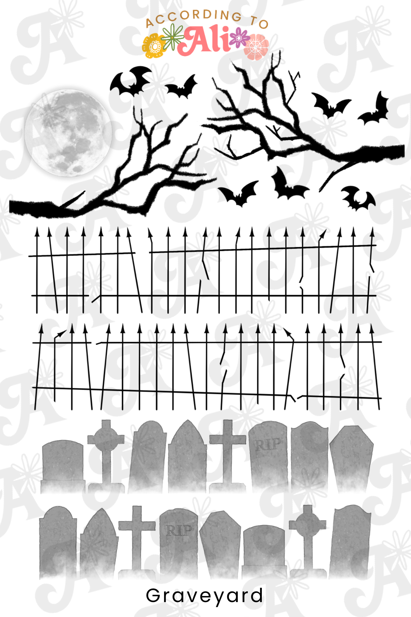 Graveyard Sticker Sheet – according to ali
