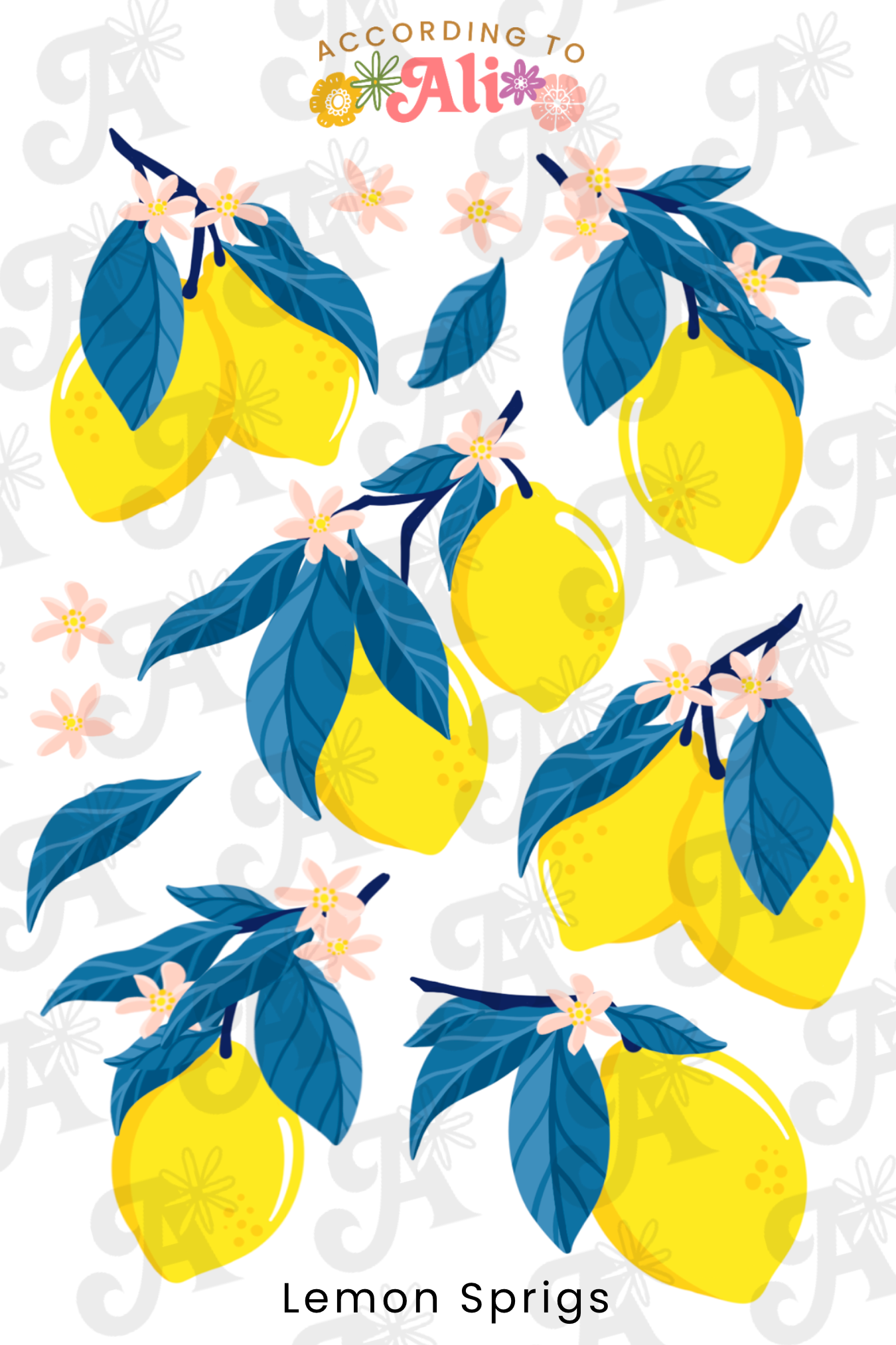 Lemon Sprigs Sticker Sheet – according to ali