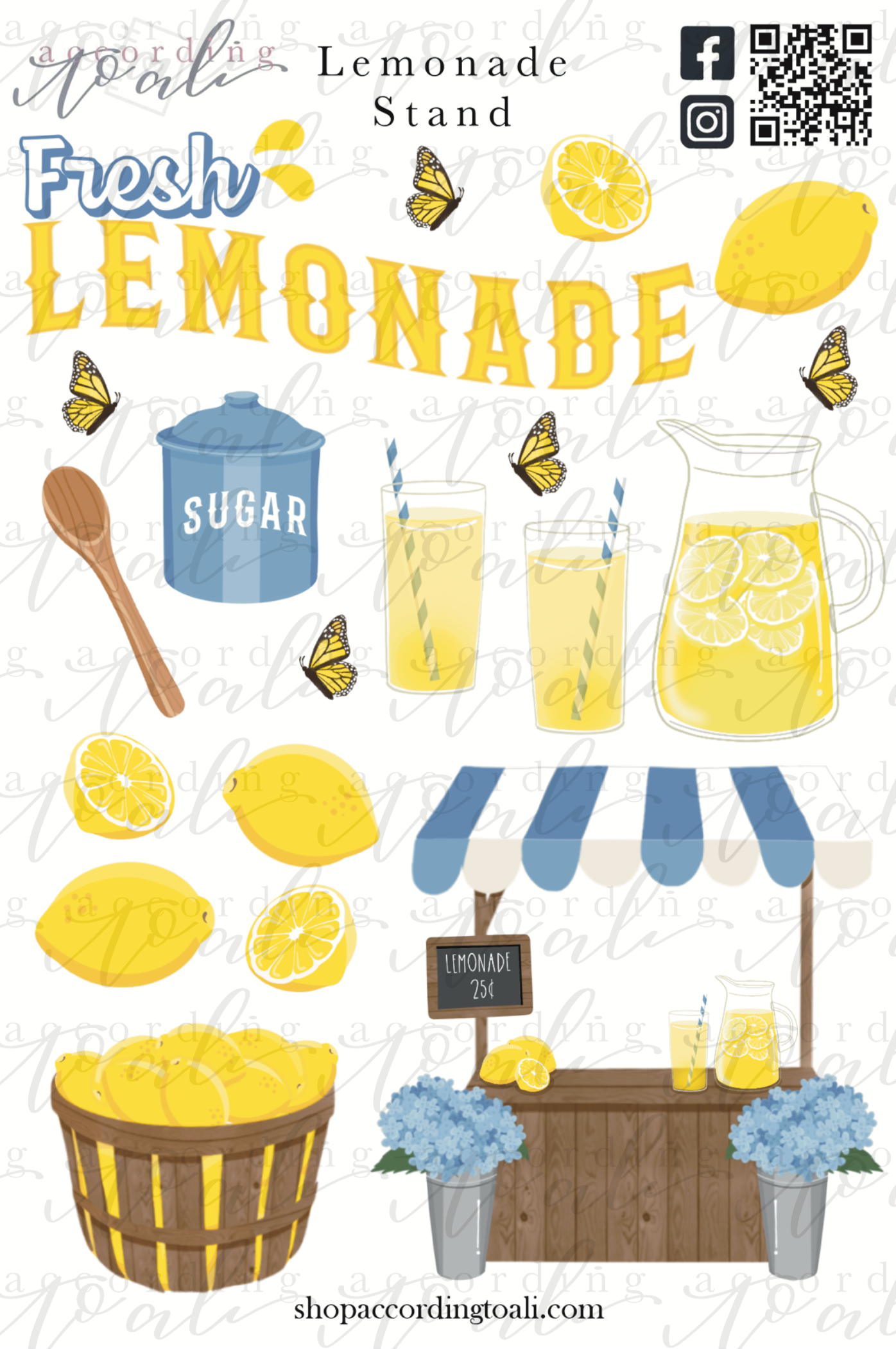 Lemonade Stand Sticker Sheet – according to ali