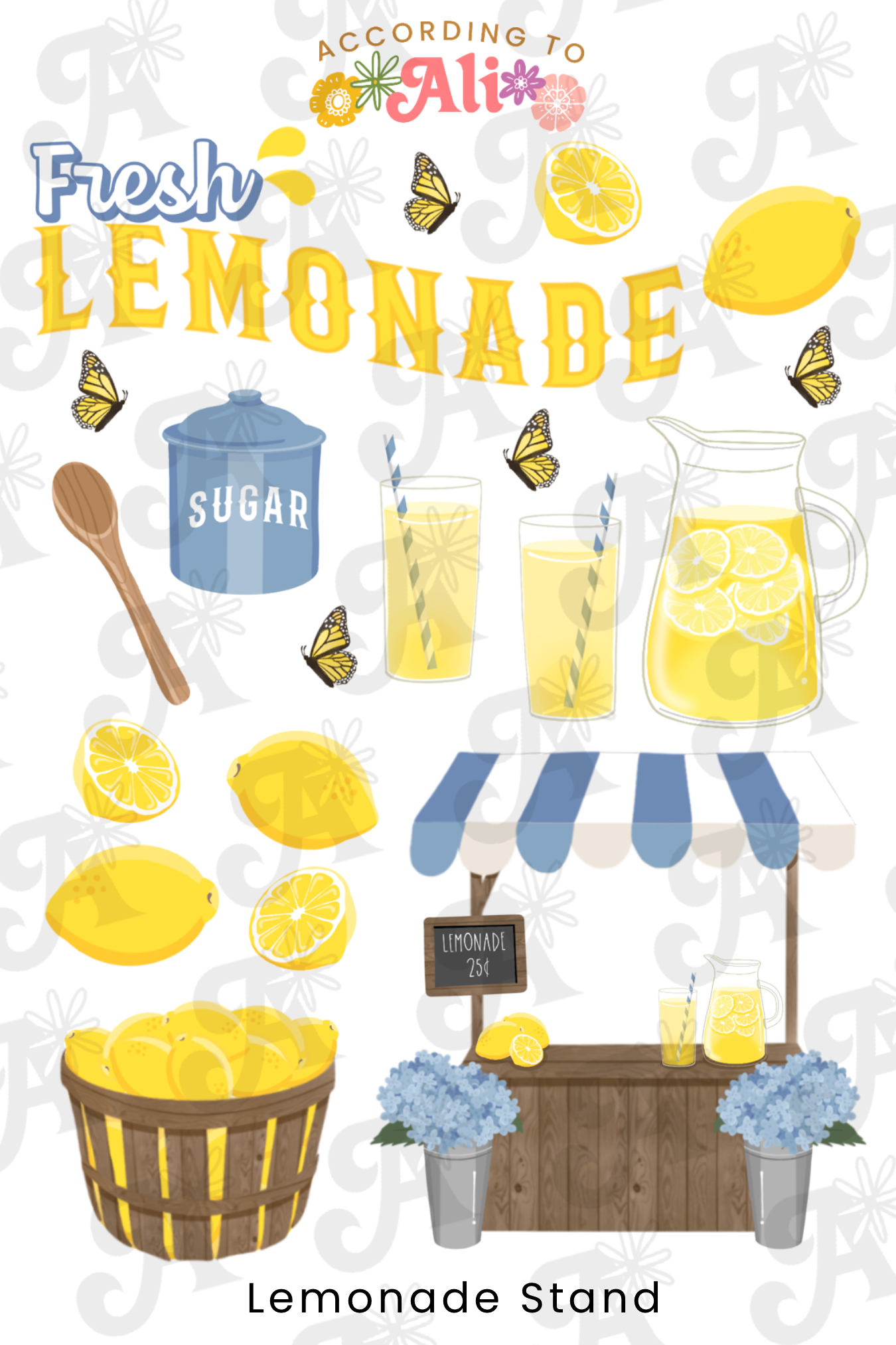 Lemonade Stand Sticker Sheet – according to ali