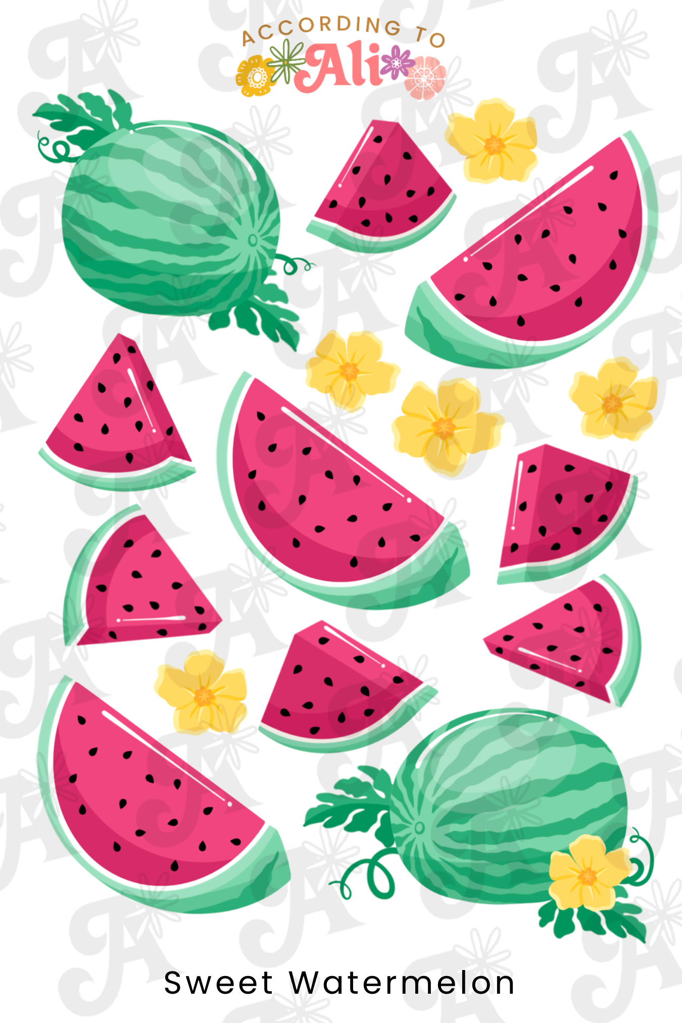 Sweet Watermelon Sticker Sheet – according to ali