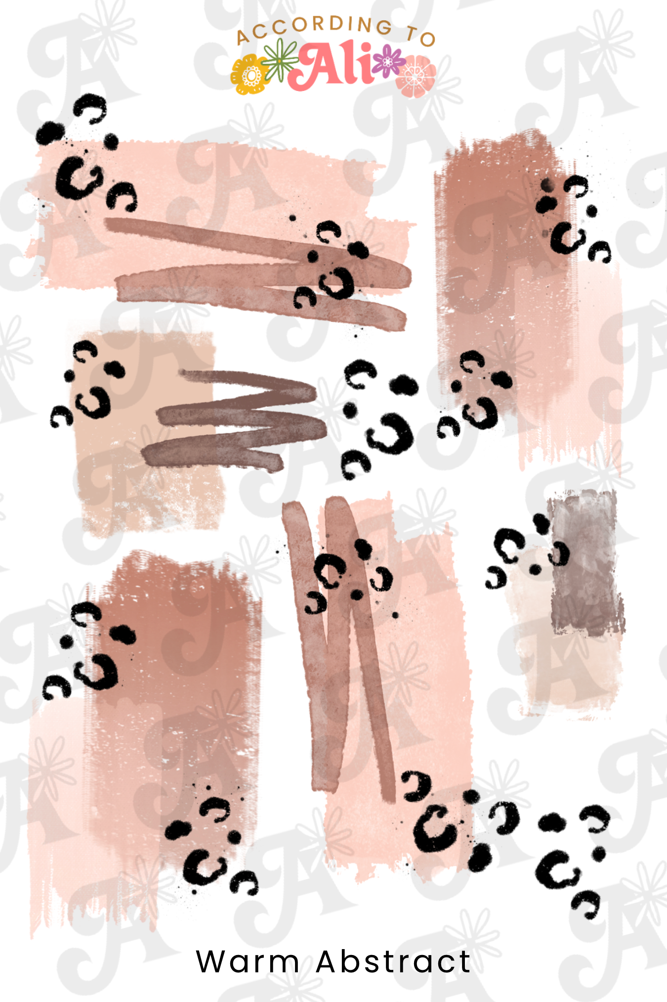 Warm Abstract Sticker Sheet – according to ali