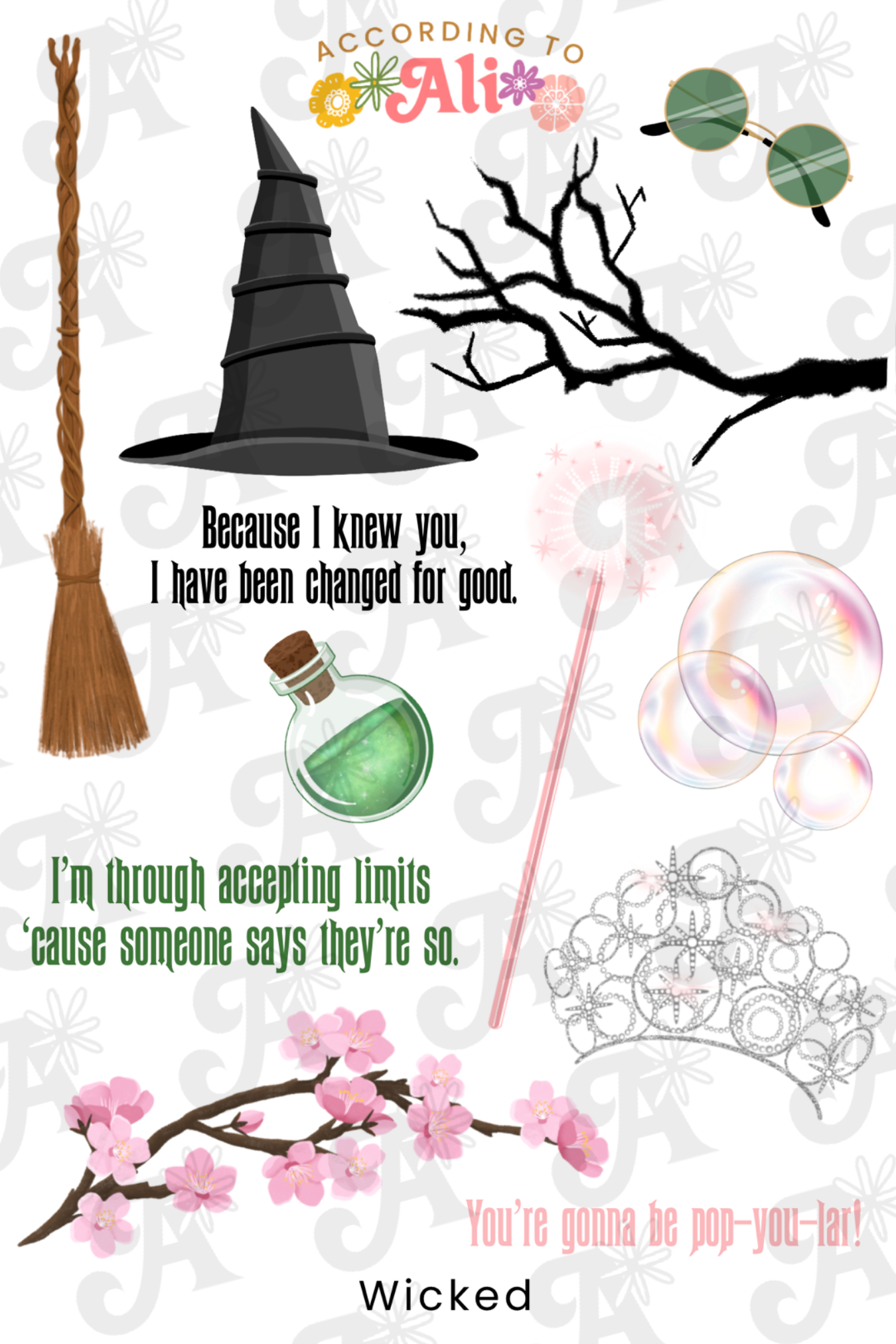 Wicked Sticker Sheet – according to ali